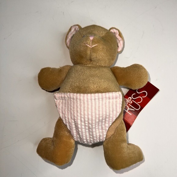 Russ | Toys | Russ Berrie Stroller Buddies Brown Bear Pink Diaper Plush ...